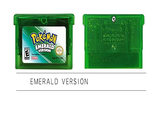 TEMSOOM 5 Classic Po-kemon Series Game Cards; Applicable to GBA/GBM/SP/NDS/N-DSL Game System (Size : Green)