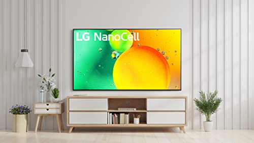 LG NANO75 Series 65-Inch Class Smart TV 65NANO75UQA - 2022 AI-Powered 4K, Alexa Built-In, Black