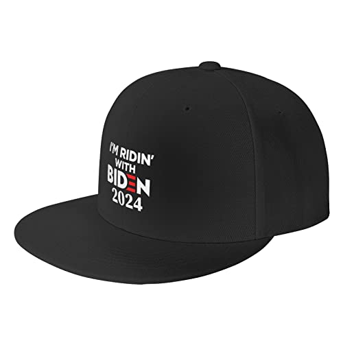 Qauirfe Ridin with Biden - 2024 Election Hat Adult Adjustable Baseball Cap Trucker Hats Black