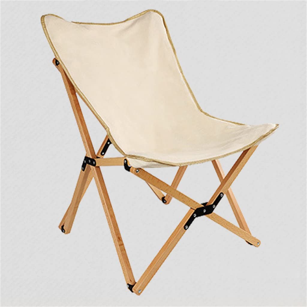 SDFGH Folding Chair Chair Leisure Outdoor Camping Portable Beech Thickened Canvas Beach Chair Large Stool