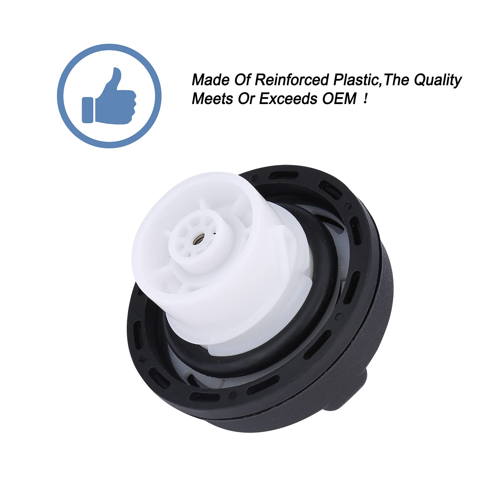 ONER AUTO PARTS Locking Gas Cap,Compatible with Chrysler Dodge Jeep Ram - Challenger Grand Caravan Ram 1500, Cherokee Wrangler TJ LJ JK JKU JL JLU JT,Replace# 05278655AB