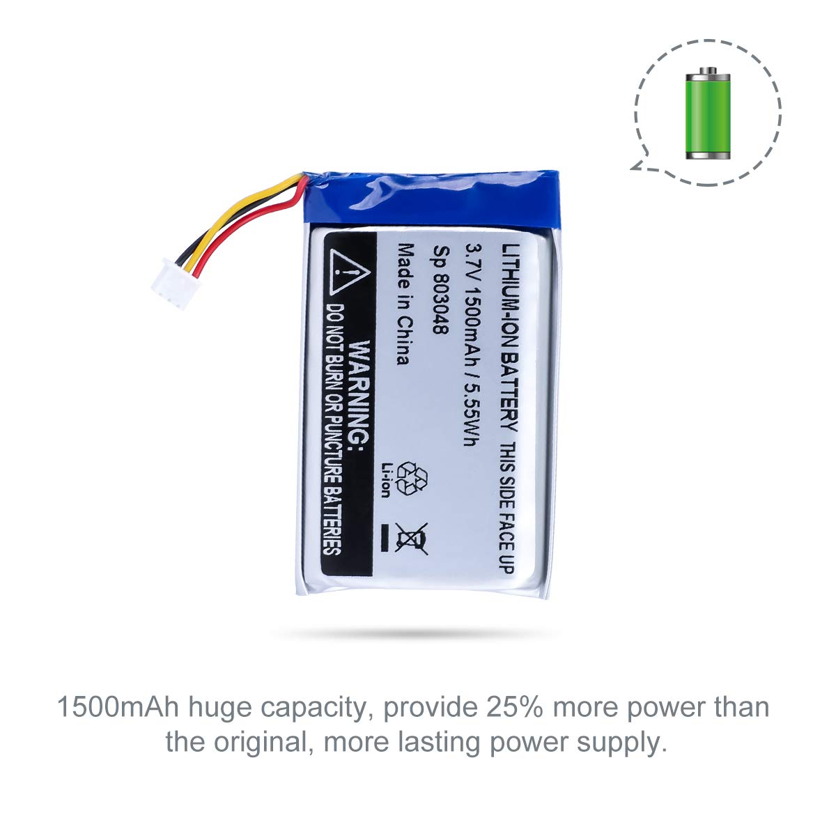 LANMU Replacement Sp 803048 Battery Compatible with Infant Optics DXR-8 Baby Monitor (Monitor Unit)