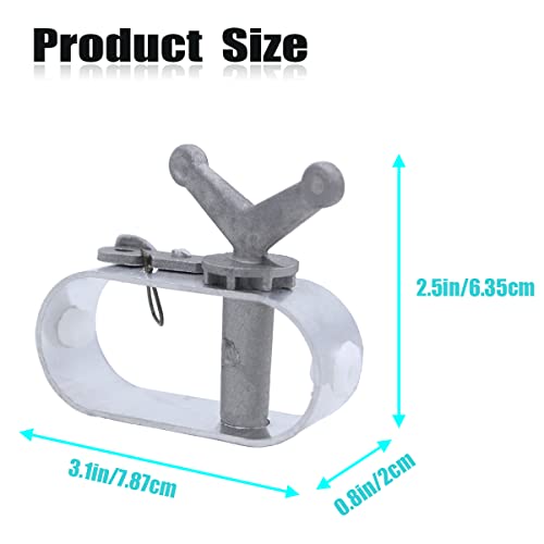 Swimming Pool Cover Winch for Above Ground Swimming Winter Ratchet Rust-Proof Aluminum Replacements Safety Cover, Pool Winch Tightener for Round Rectangular Pool Winter Cover(2pcs)