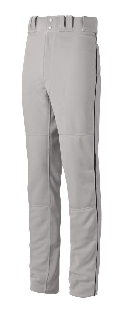 Mizuno Youth MVP Pro Piped Pant, Grey-Black, Youth Large