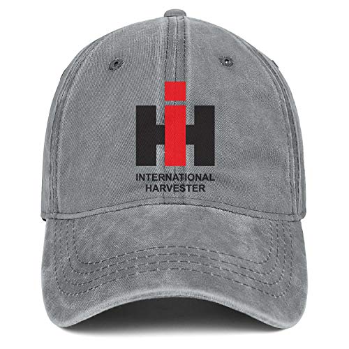 MK8OPLQ International Harvester Logo Hats Snapback Golf Hat Denim Cap One Size Caps