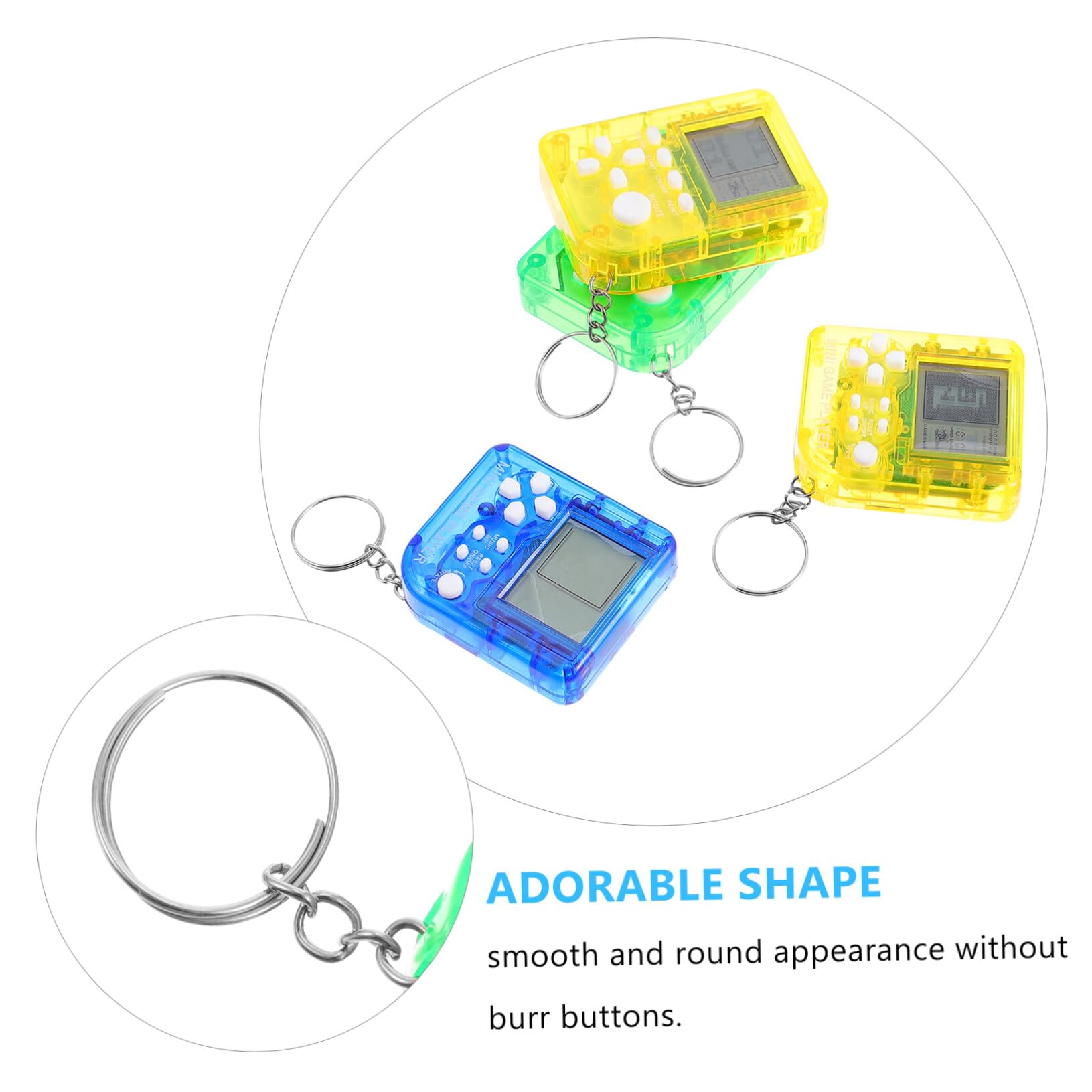 TOGEVAL Backpack Keychain 4pcs Hanging with for Color Console Random Game Games Chains Gifts Brick S Keychain Mini Classic Portable Children Keychains Handheld Retro Kids Toys