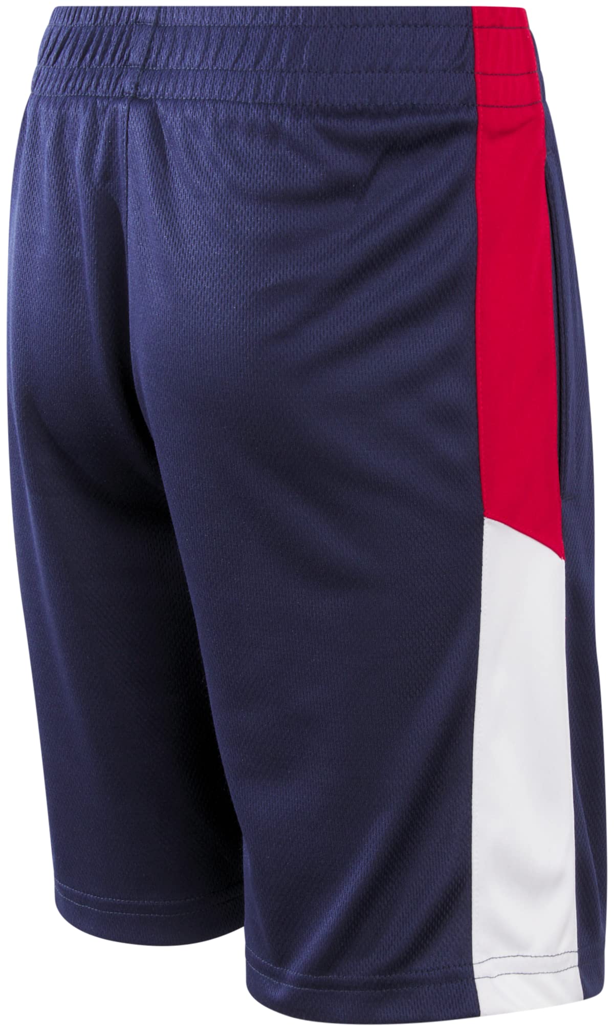 New Balance Boys’ Active Shorts – 2 Pack Performance Mesh Basketball Shorts – Workout Gym Shorts for Boys (4-20), Size 5-6, Indigo/Red