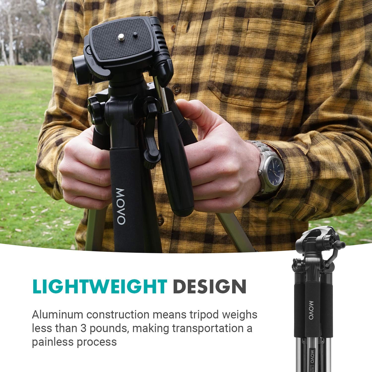 Movo Smartphone Vlogging Kit with On Camera Microphone and Mobile Camera Stand - Shotgun Microphone for iPhone, Android, DSLR - Travel Tripod for Camera and Smartphone Rig - Adjustable Phone Holder