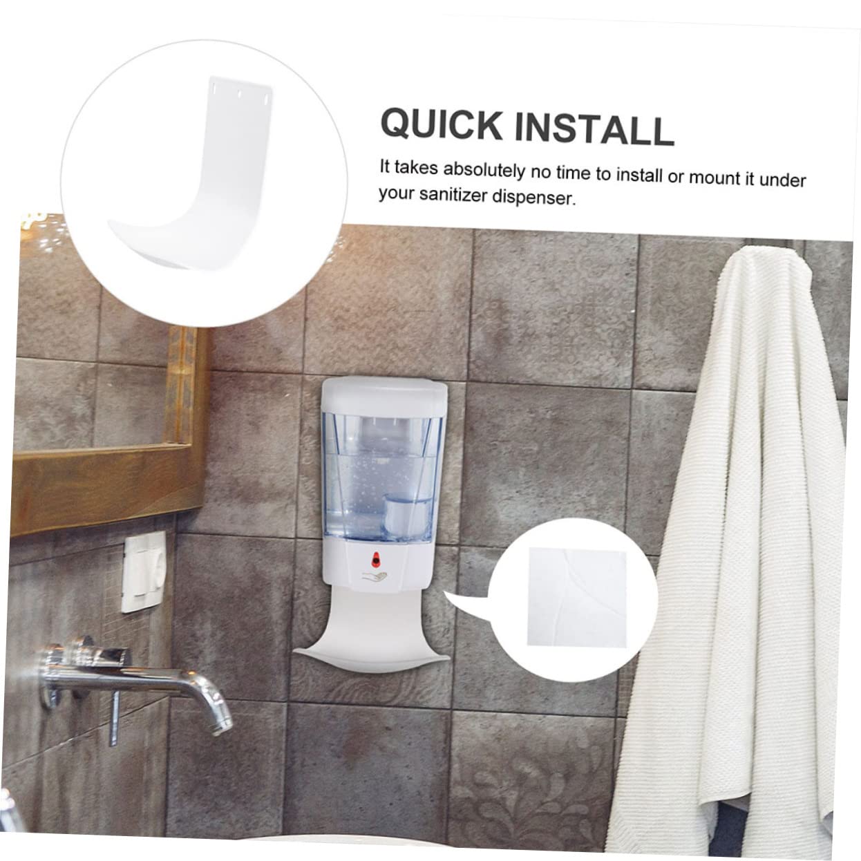 Mobestech 2pcs Plastic Water Tray Automatic Dispenser Trays Foam Soap Dispenser Tray Washer Pan Tray Soap Dispenser Bracket Soap Dispenser Wall Mount Drip Tray White Abs Household Decorate