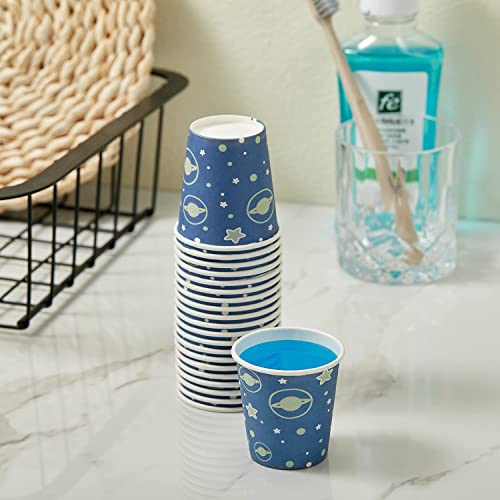 Lamosi 500 Pack - Bathroom Cups 3 oz Paper, Disposable Small Mouthwash Cups, Mini Espresso Cups for Home Kitchen Party Travel Stores Planets