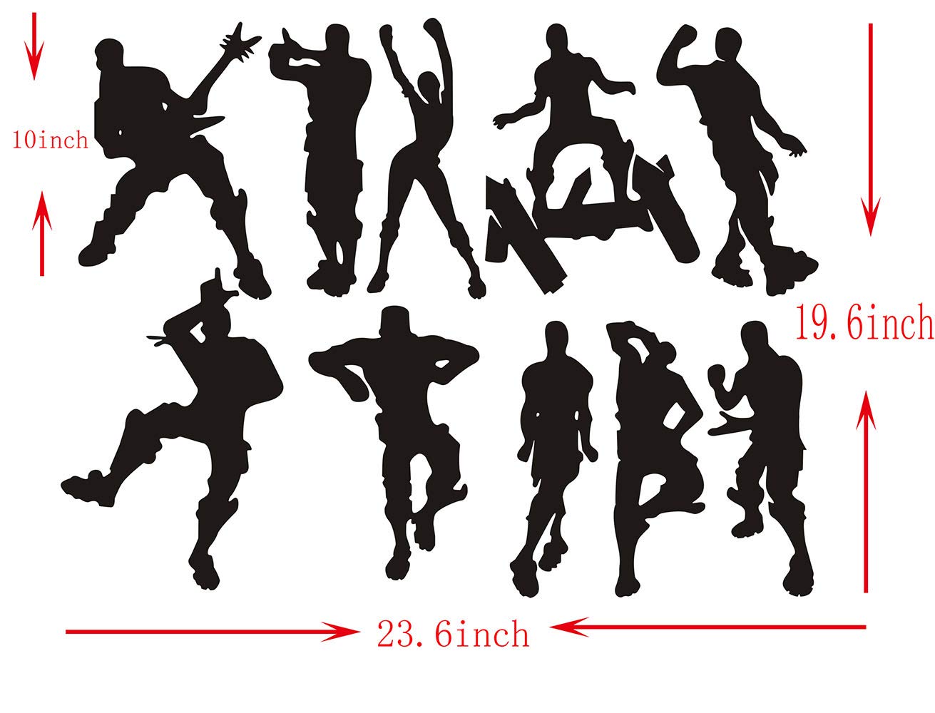 LHKSER Game Wall Decal Wall Sticker Poster Floss Dancing Decal Nursery Boys Room Wall Vinyl Decal Game Stickers (Black)
