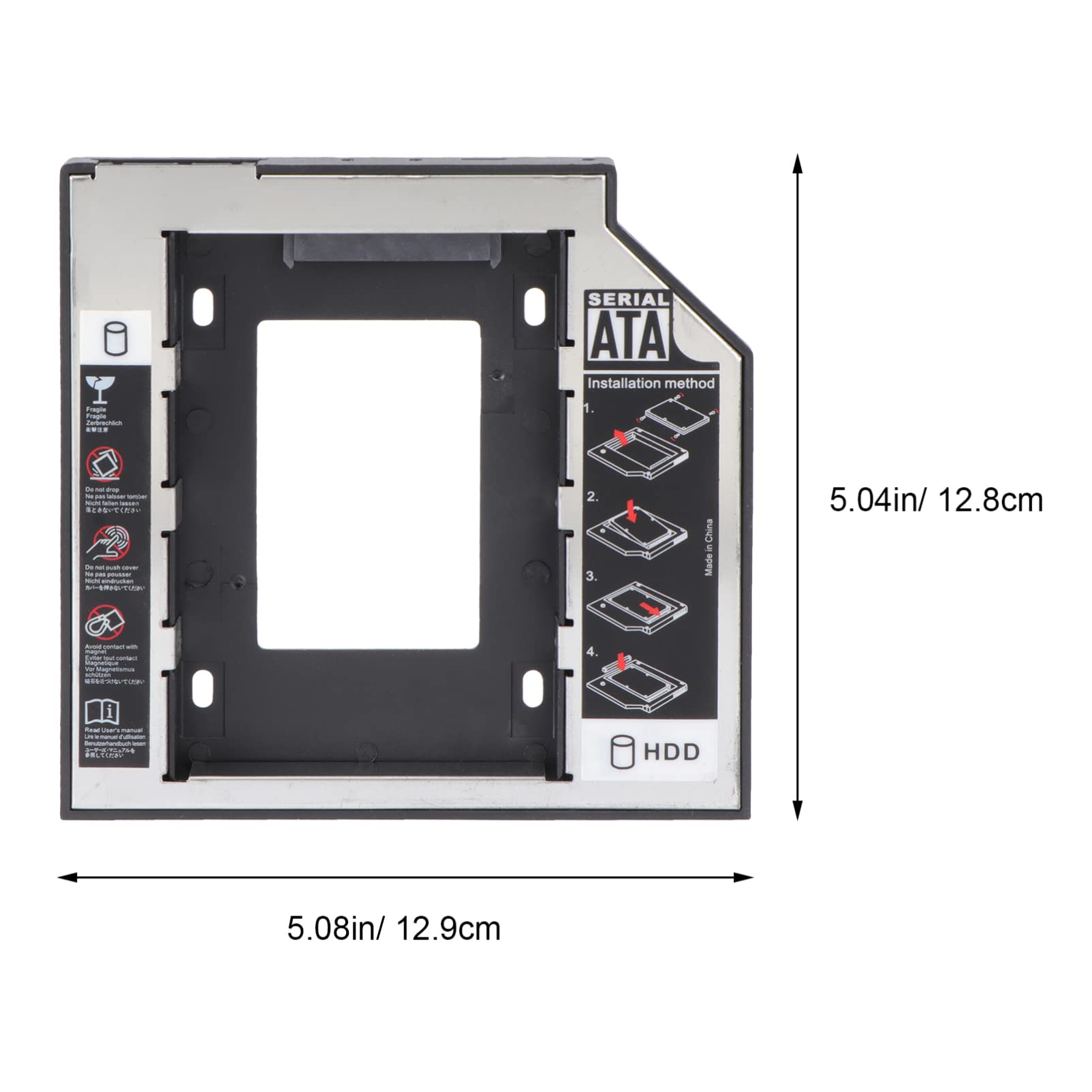 SOLUSTRE Braces 2pcs Bay Tray Practical .mm Laptop Inches Enclosure -state Ssd Holder Hard Drive Machine Hdd Case Accessories Bracket Disk Kickstand