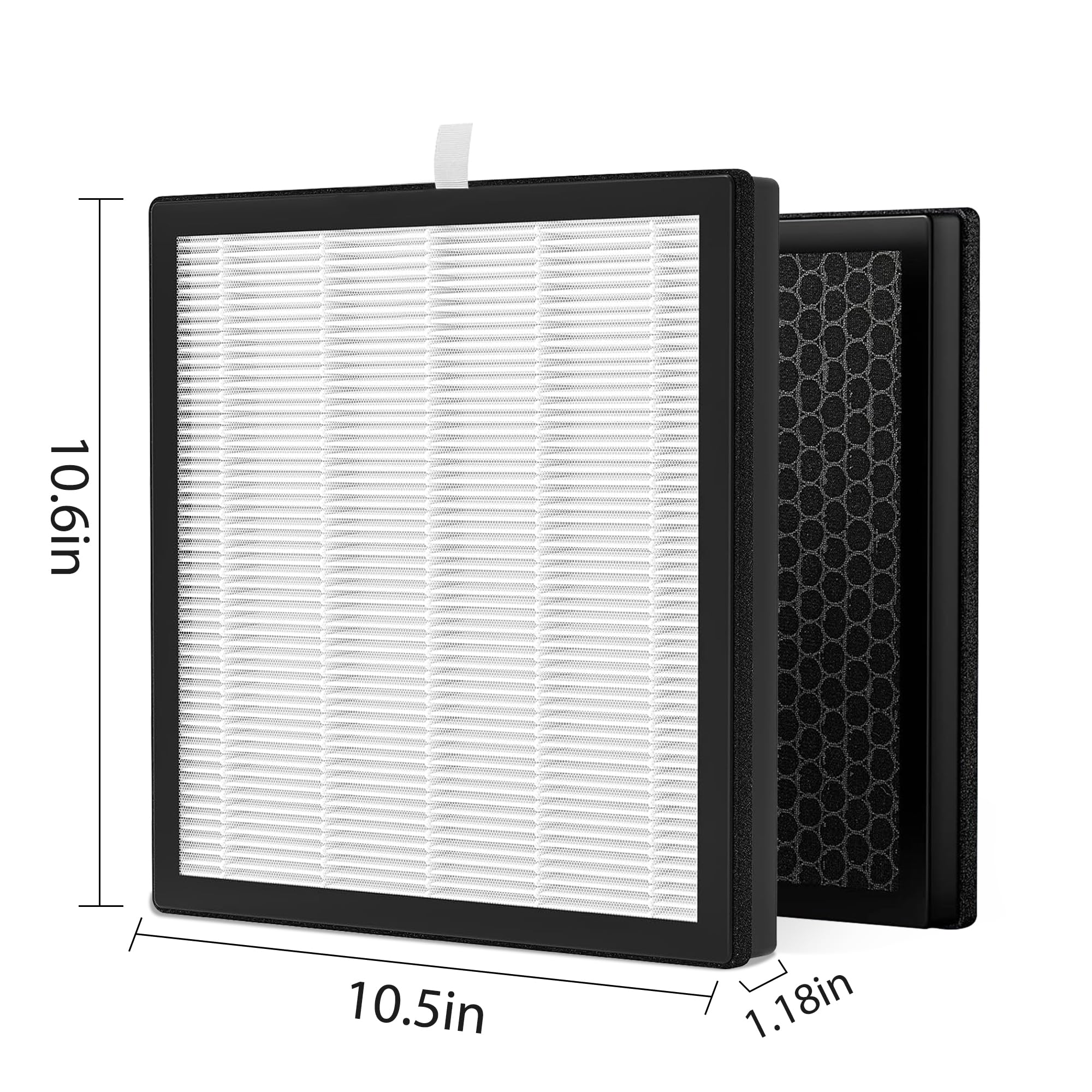 TOMORAL G3 / A3 Replacement Filter Compatible with AMEIFU G3 Air Purifier, also fits VEWIOR A3 & Tailulu HQZZ-260, 3-in-1 True HEPA Filter, Activated Carbon and Pre-Filter, 2-Pack