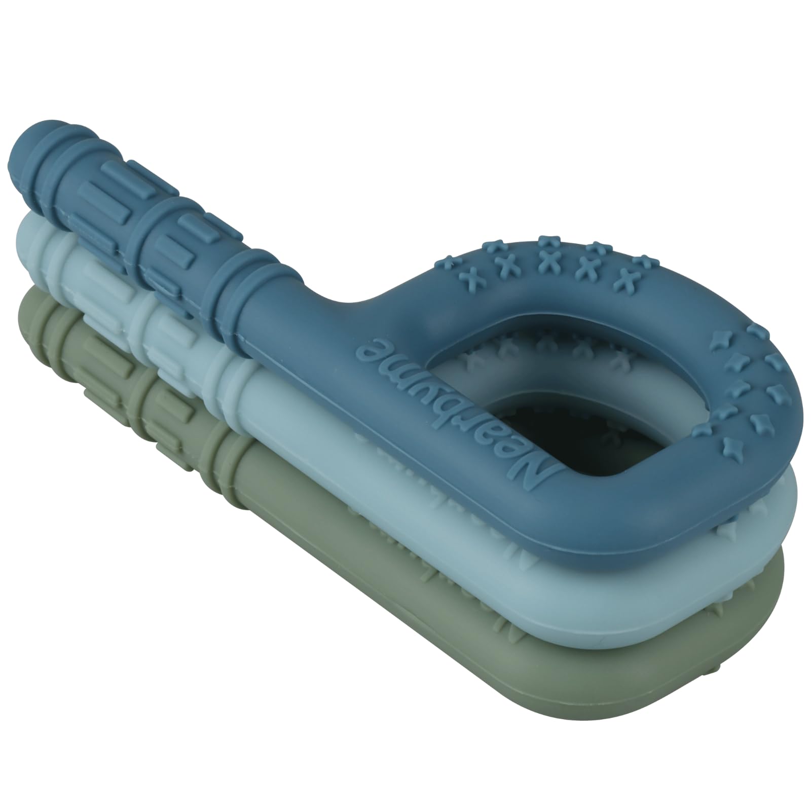 Sensory Oral Motor Chew Tool, P Shape Sensory Chew Toy, 3 Pack Silicone Chewing Sticks for Autistic Chewers, ADHD, SPD, Oral Motor Stimulation or Special Needs (Army Green)