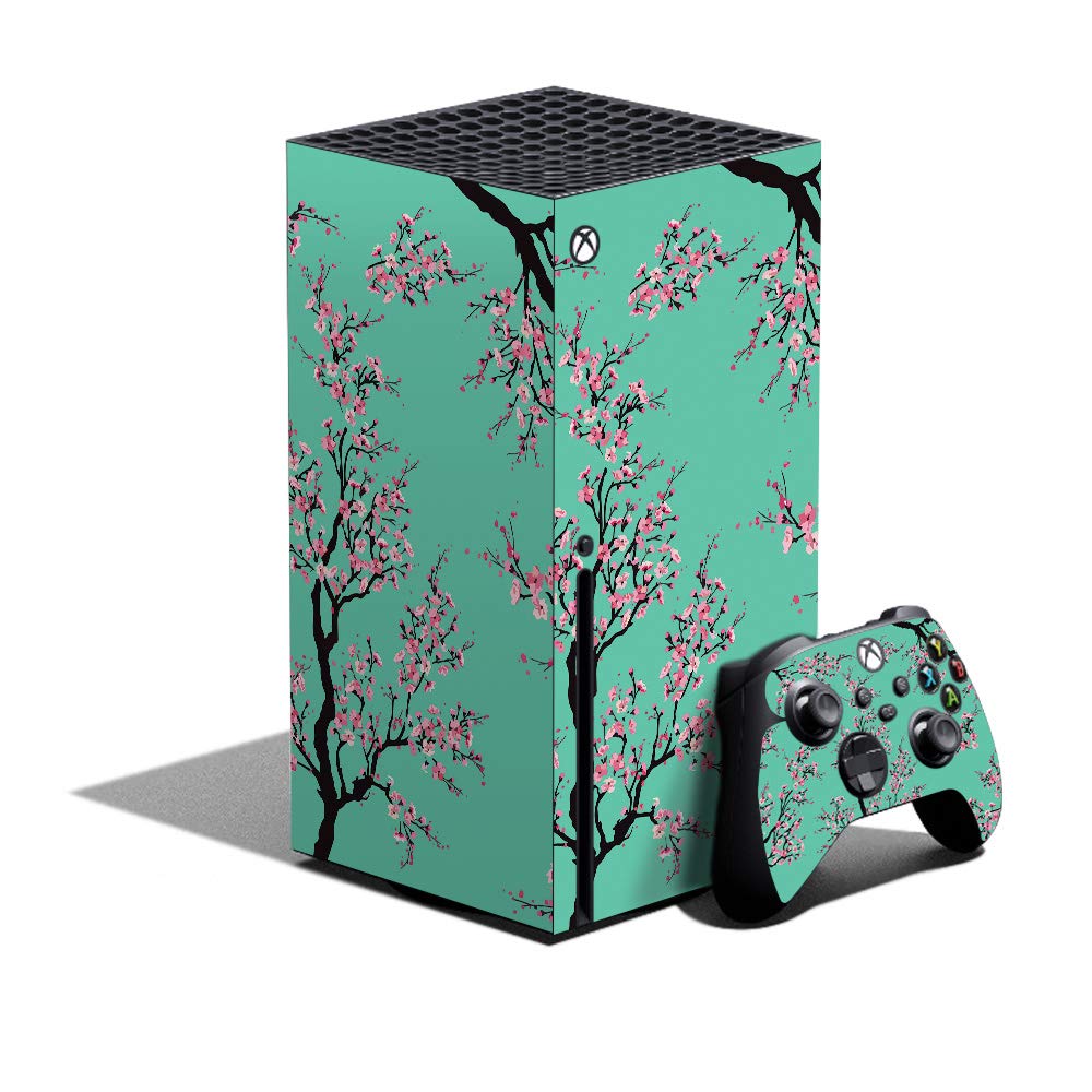 MightySkins Skin Compatible with XBOX Series X Bundle - Cherry Blossom Tree | Protective, Durable, and Unique Vinyl Decal wrap cover | Easy to Apply and Change Styles | Made in The USA
