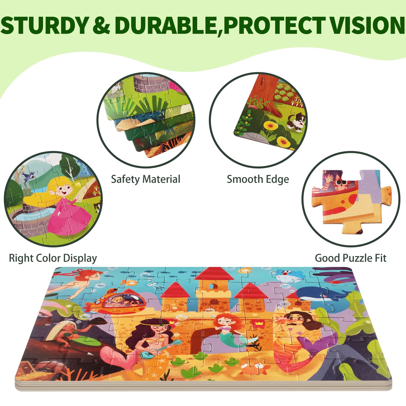 Puzzles for Kids Ages 3-5,Toddler Puzzles 48 Piece Jigsaw Puzzles for Preschool Children Learning Educational Puzzles Toys Gift Set for Boy and Girl (6 Puzzles)