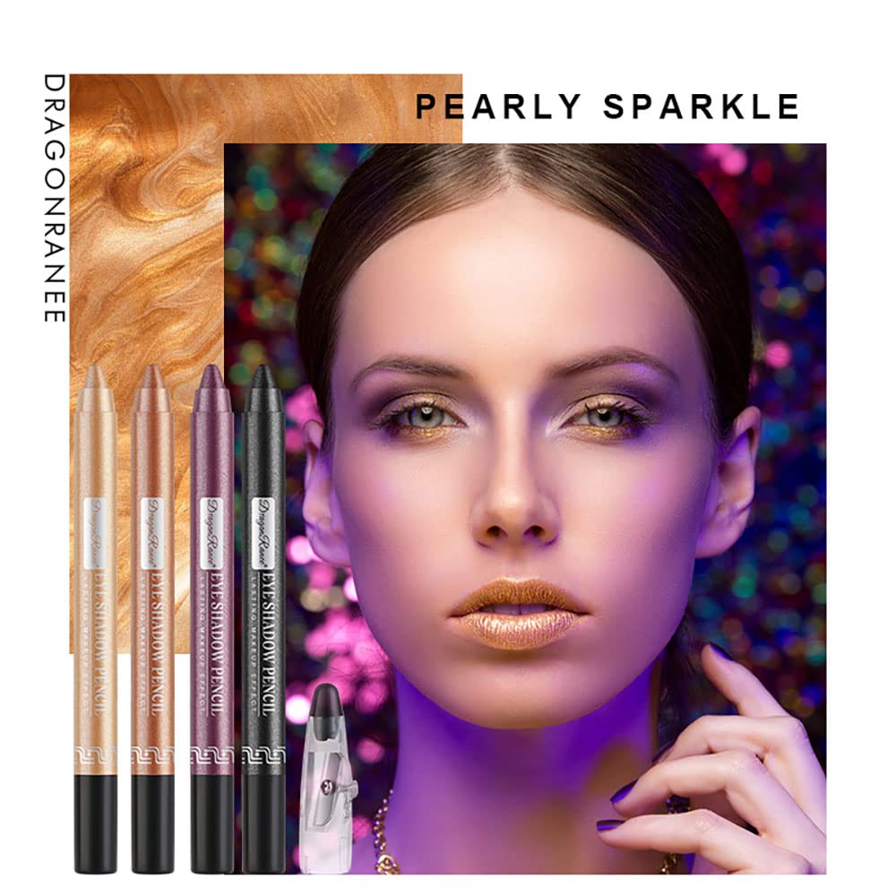 Sitovely 12 Pcs Matte Eyeshadow Stick Set with Sharpener Cap, Long Lasting Pearly Sparkle Glitter Eyeshadow Pencil Shimmer Metallic Eye Shadow Makeup (A, M)
