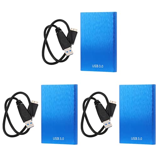 SOLUSTRE Pc External Hard Drive Computer Hard Drive 3 Pack USB3. 0 Mobile External Hard Drive USB3. 0 Hard Drive Hard Drive USB3. 0 Hard Disk HDD Pc External Hard Drive Computer Hard Drive