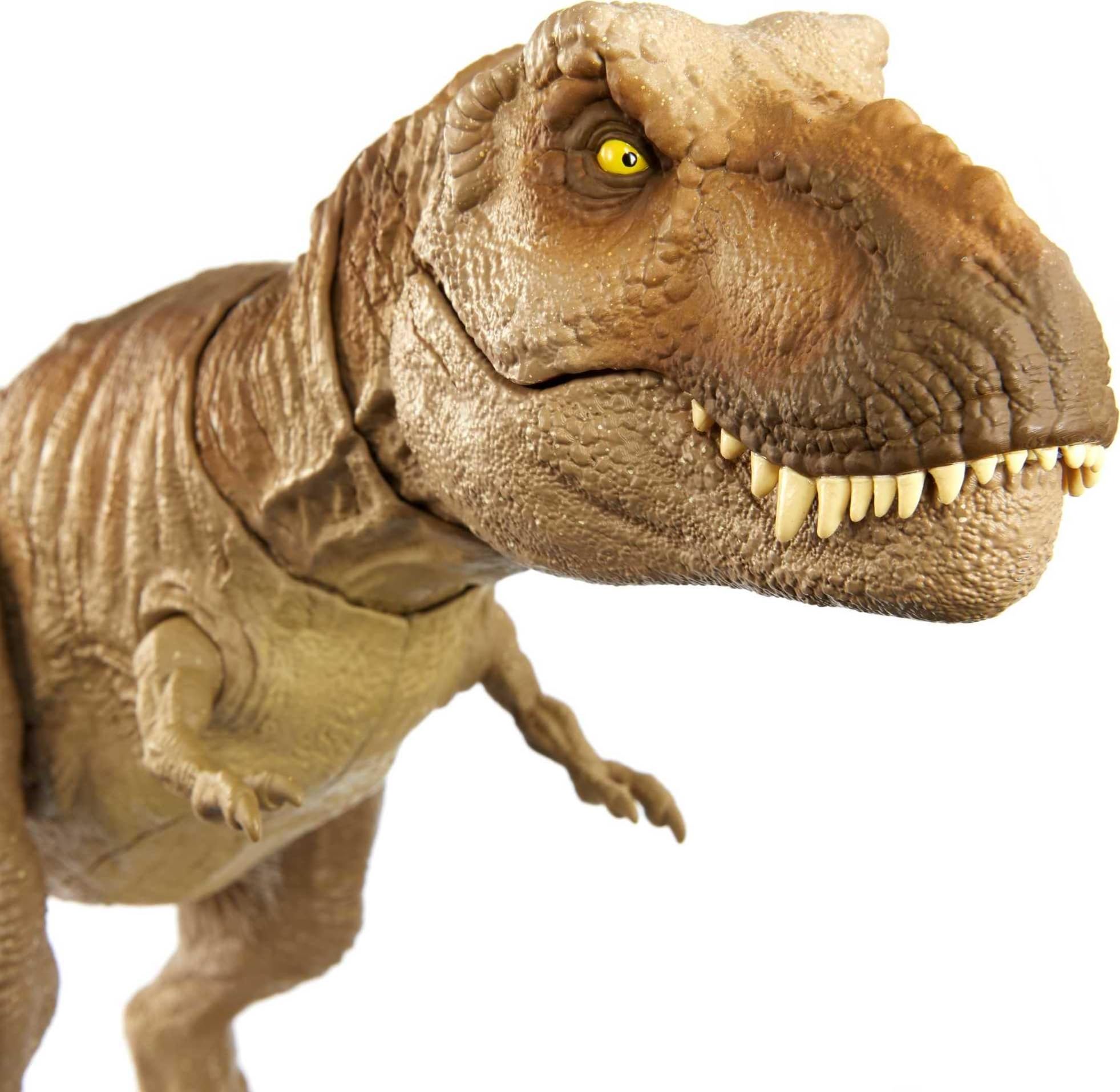 Mattel Jurassic World Epic Roarin’ Tyrannosaurus T Rex Large Action Figure, Primal Attack Feature & Sound, Realistic Shaking
