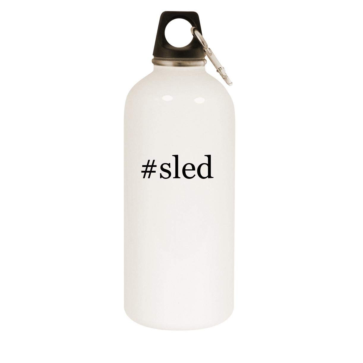 Molandra Products US-C-07-20-02-053100-04-30-19-20 - 20oz Hashtag Stainless Steel White Water Bottle with Carabiner, White