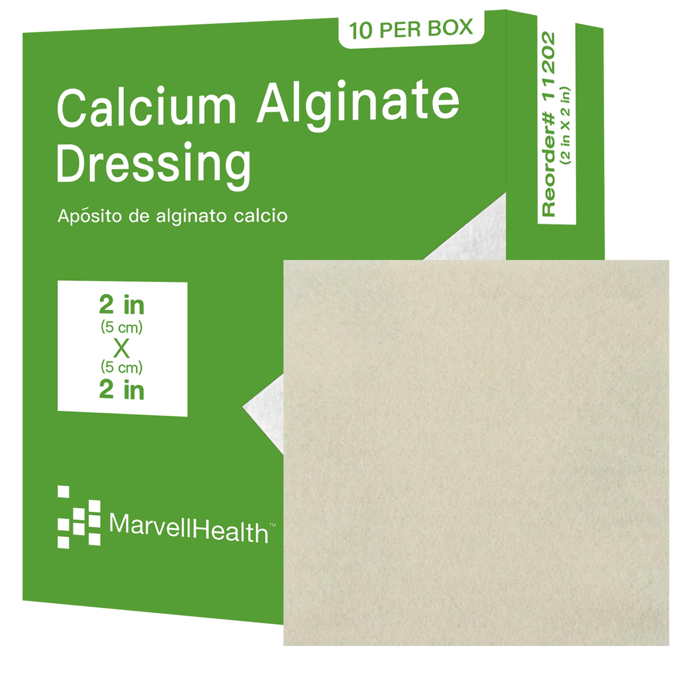 MarvellHealth Calcium Alginate Dressing & Honey Impregnated Gauze Dressing, Soft & Conformable