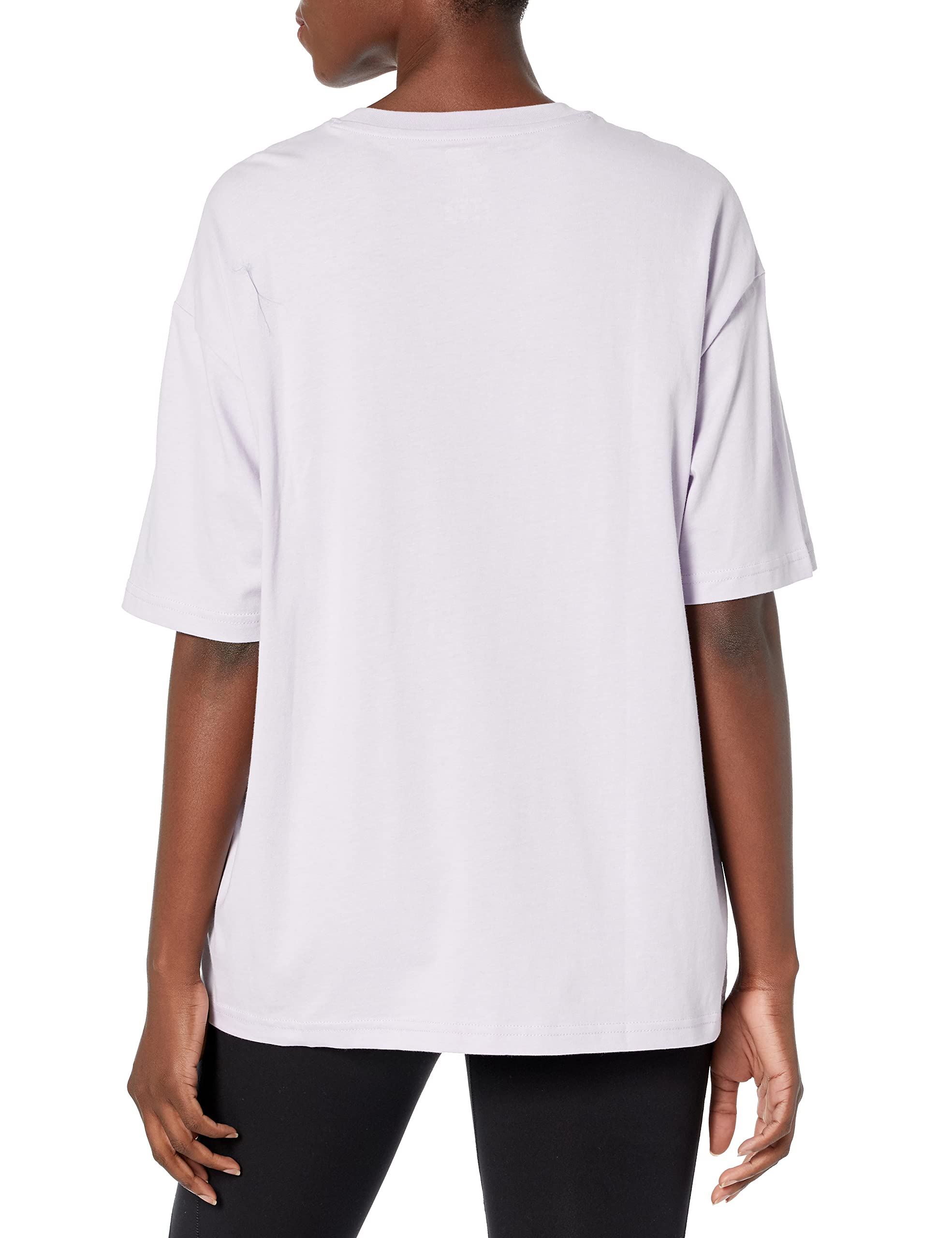 New Balance Women's NB Essentials Stacked Logo Short Sleeve 20, Grey Violet, Large