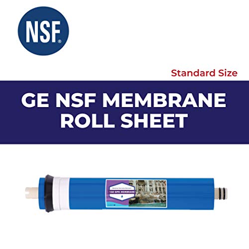 Lugano Reverse Osmosis (RO) 150 GPD Membrane Replacement - Two Pack - GE NSF Membrane Roll Sheet - Fits Standard Under The Sink Reverse Osmosis Systems 11.75 x 1.75 inches