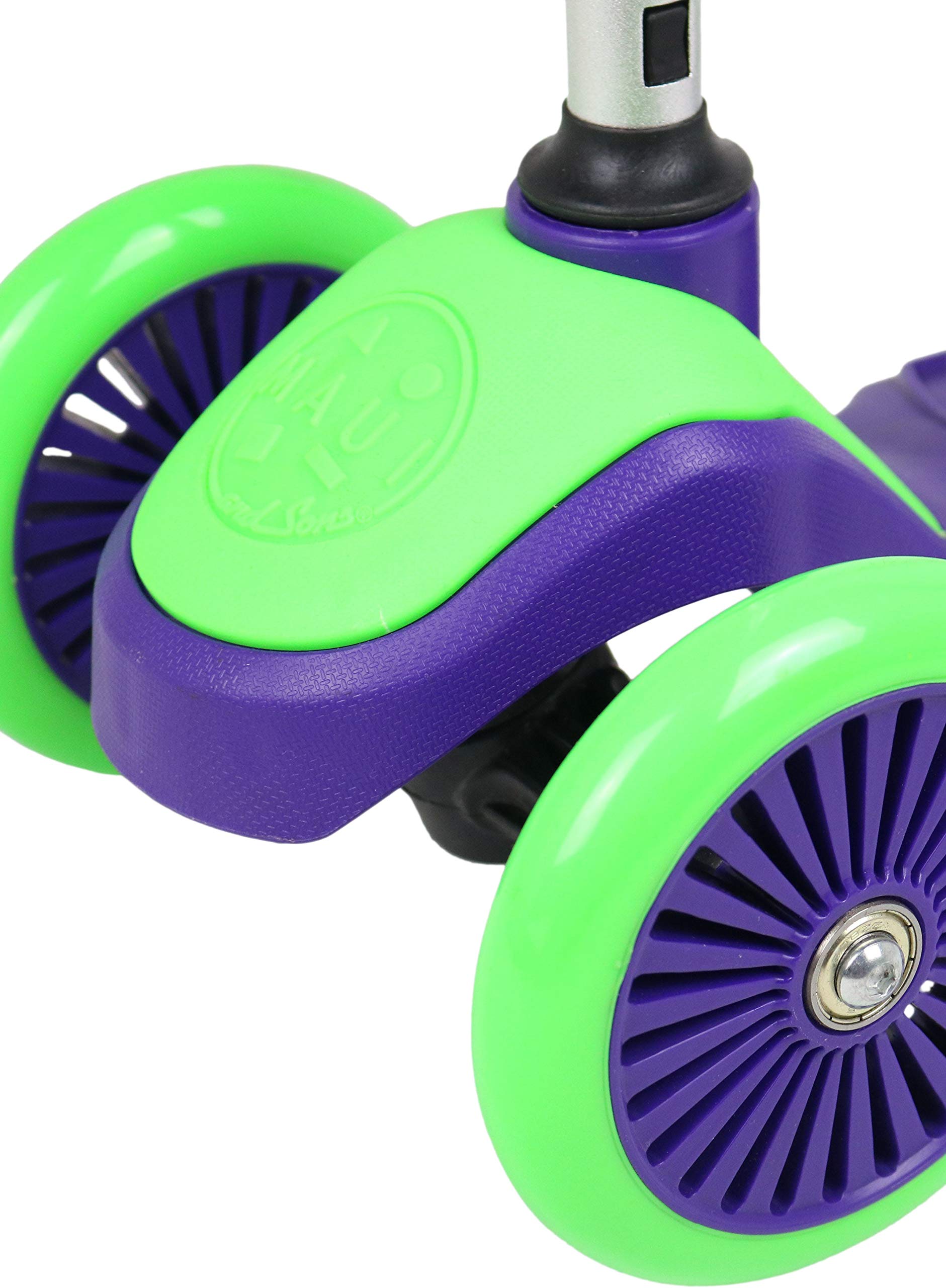 Maui And Sons Mini Sharkman Scooter and Skateboard Combo Set, Purple/Green
