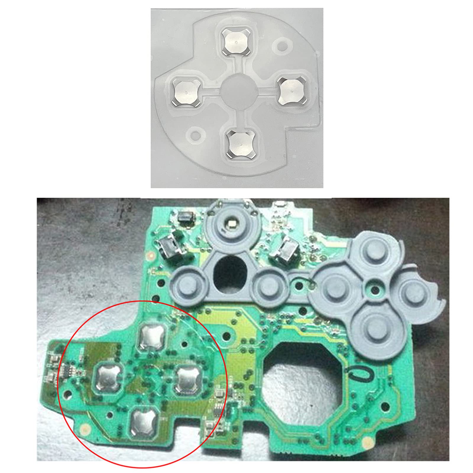 Onyehn D-Pad Button Conductive Film Sticker,Metal Dome Switch Sticker Replacement Kit for Xbox One Controller(10 Pack)