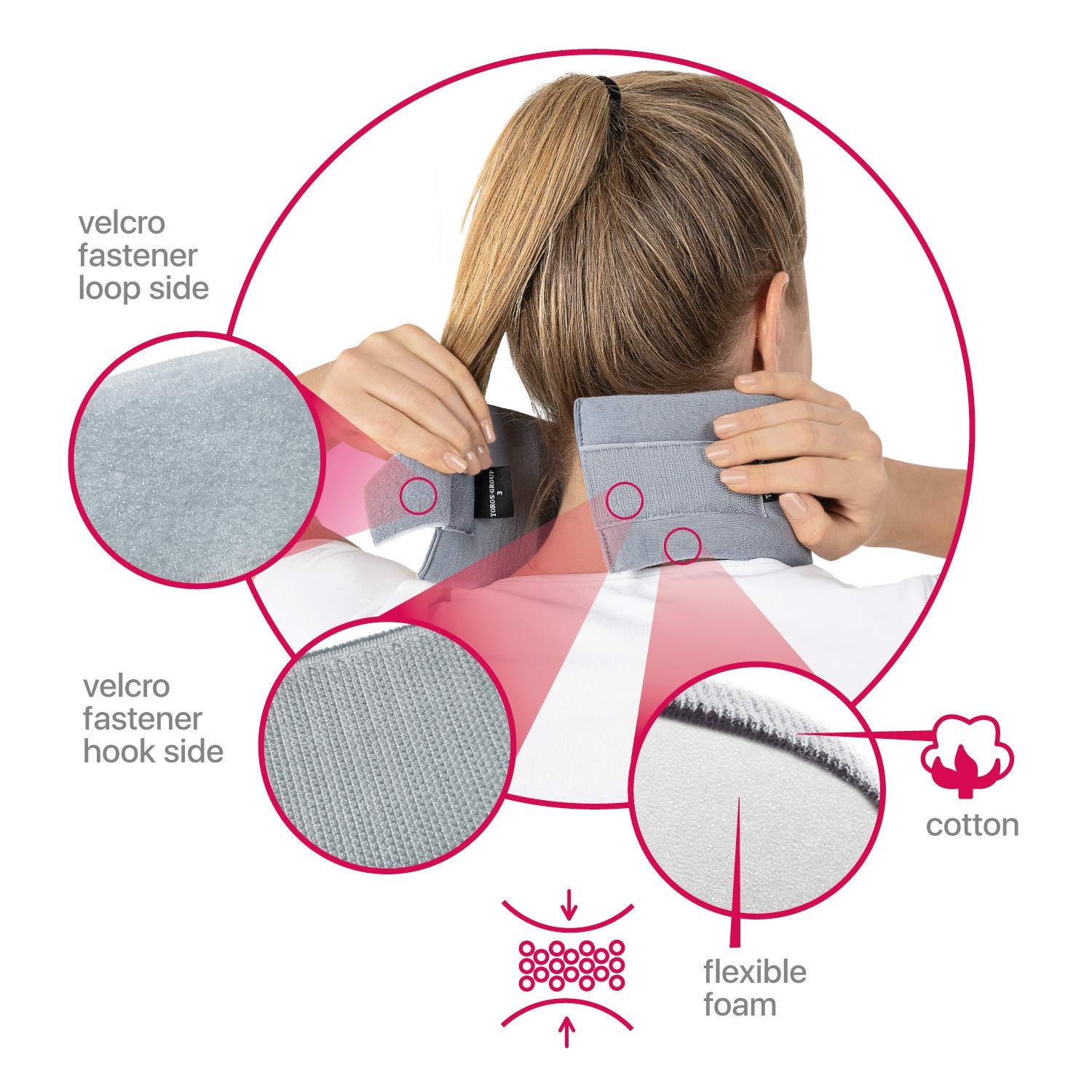Medical Device Neck Support, Orthopedic Cervical Collar - Holder Neck, Helper Brace Cervical Collar, Pediatric Protector Nerve Pillow for: Women, Men, Childs. 100% Cotton Material, (Large Size)