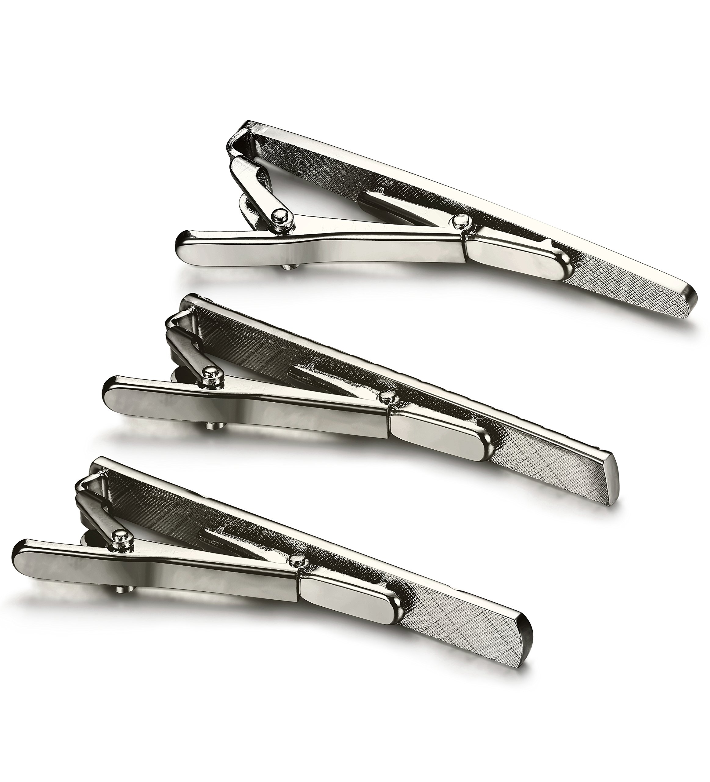 Jstyle 3 Pcs Tie Clips for Men Tie Bar Clip Set for Regular Ties Necktie Wedding Business