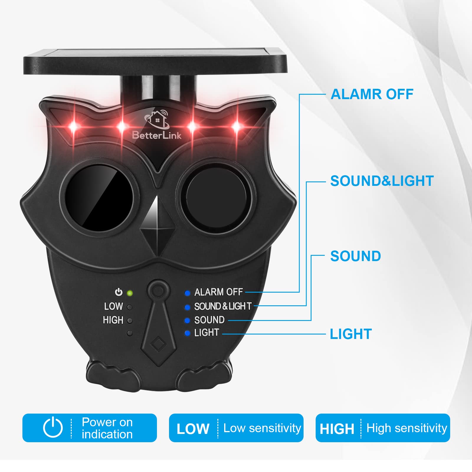 Solar Driveway Alarm, 1/2 Mile Long Range Wireless Driveway Alert System Motion Detectors Outdoor Motion Alert Sound Light Security Alert Monitor System