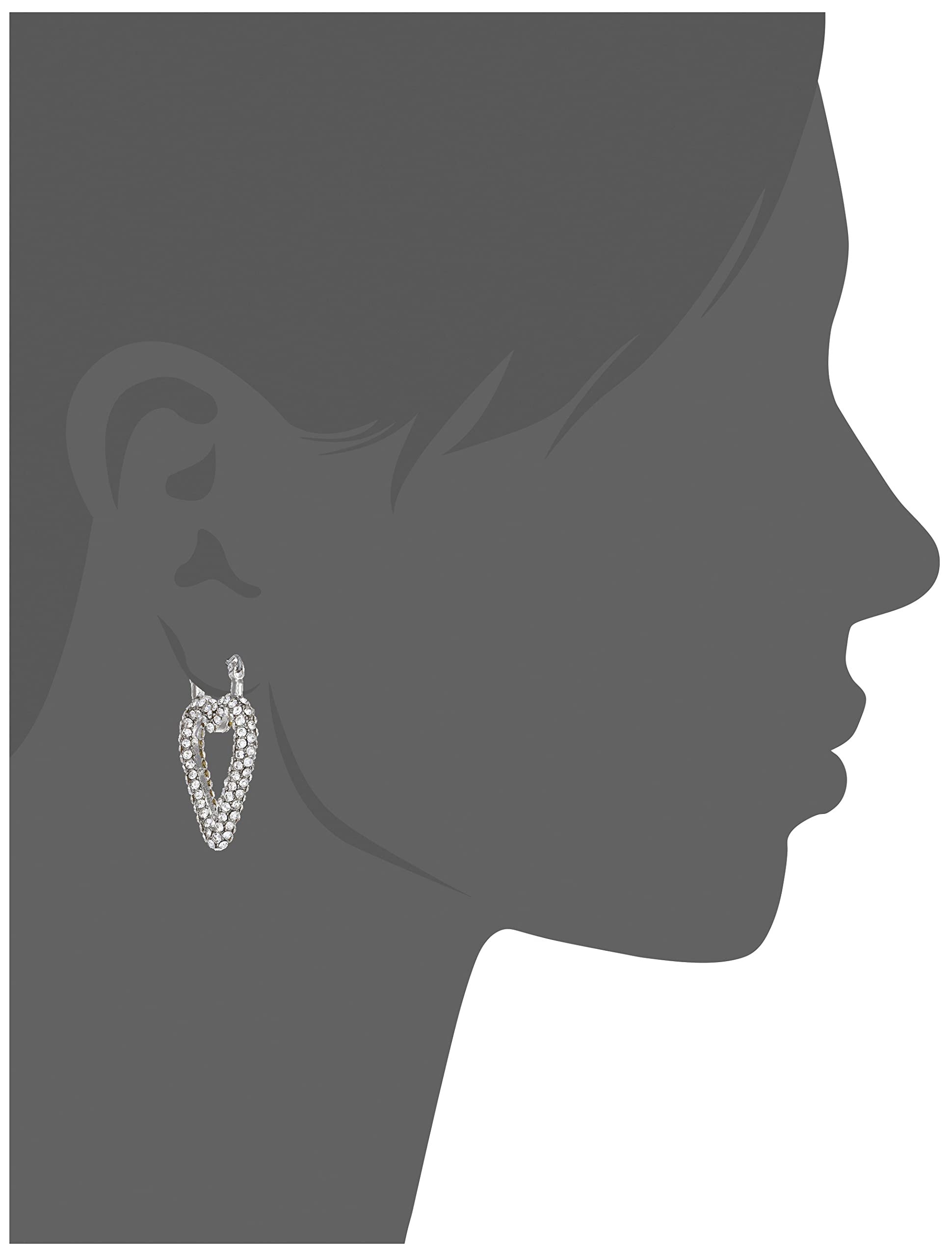 open pave heart hoop