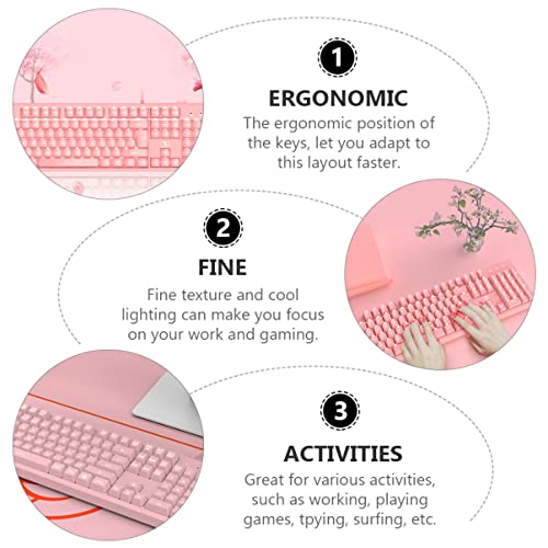 SOLUSTRE Mechanical Keyboard Computer Gifts Mechanical Gaming Keyboard Mechanical Touch Keyboard RGB LED Keyboard Wired Keyboard with LED Light Colorful Keyboard Pc Controller