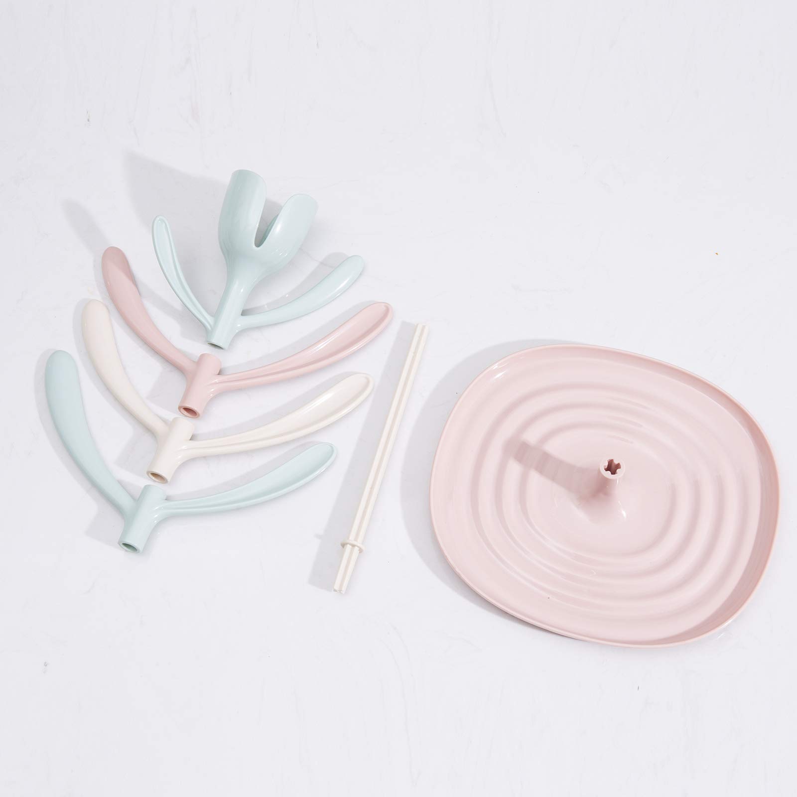 MOMEEMO Bottle Drying Rack,Beautiful Design, Easy to Clean,Used for Teats, Cups, Pump Parts and Accessories (Pink)