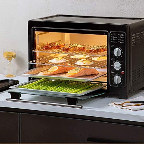Large Capacity Household Desktop Electric Oven Small Black Baking Cake Oven Multifunctional Independent Temperature Control Oven 38L Mini Ovens