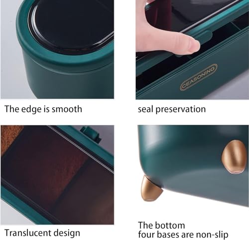 Kitchen Spice Pots Seasoning Jar Creative Seasoning Box Multi-Grid Household Seasoning Bottle Seasoning Storage Box Sugar MSG Bottle Salt Box