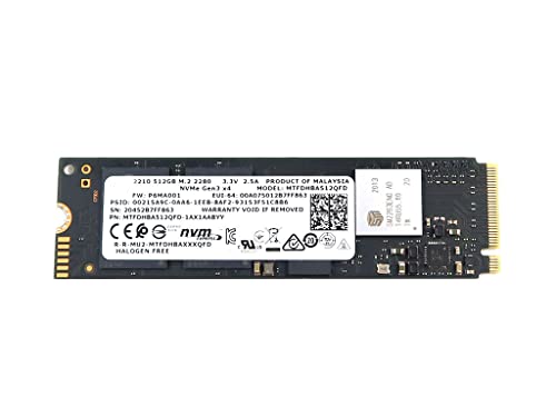 Solid State Drive MTFDHBA512QFD-1AX1AABYY Compatible Replacement Spare Part for Micron 2210 MTFDHBA512QFD 512GB PCI Express 3.0 x4 TLC NVMe M.2 2280 Internal SSD