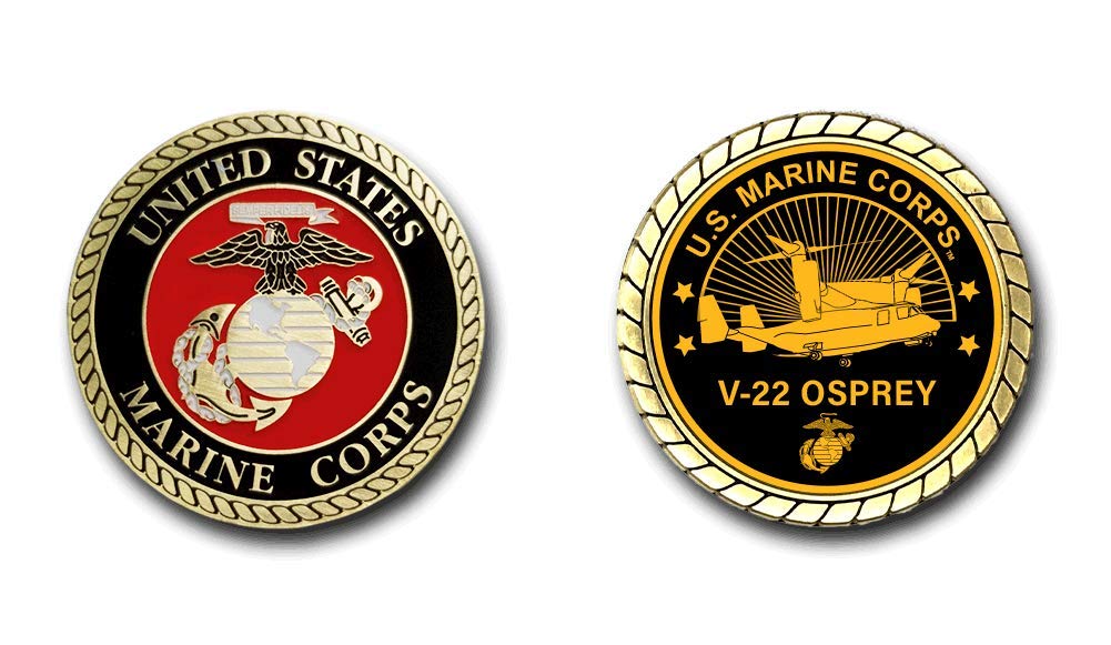 US Marine Corps V-22 Osprey Challenge Coin Officially Licensed