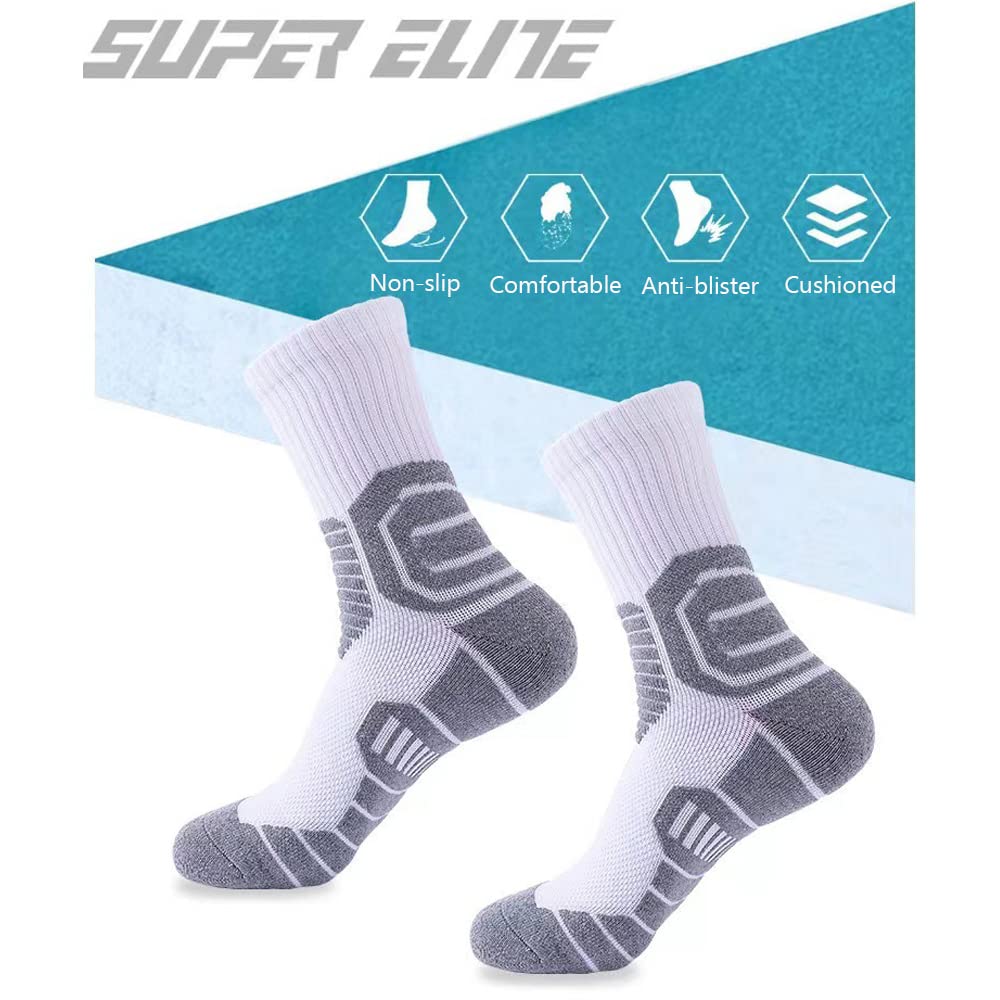 Seiciviy Athletic Socks For Men Compression Socks Ankle Mens Running Workout Size 6-14 Cycling Sports Outdoor Crew Socks