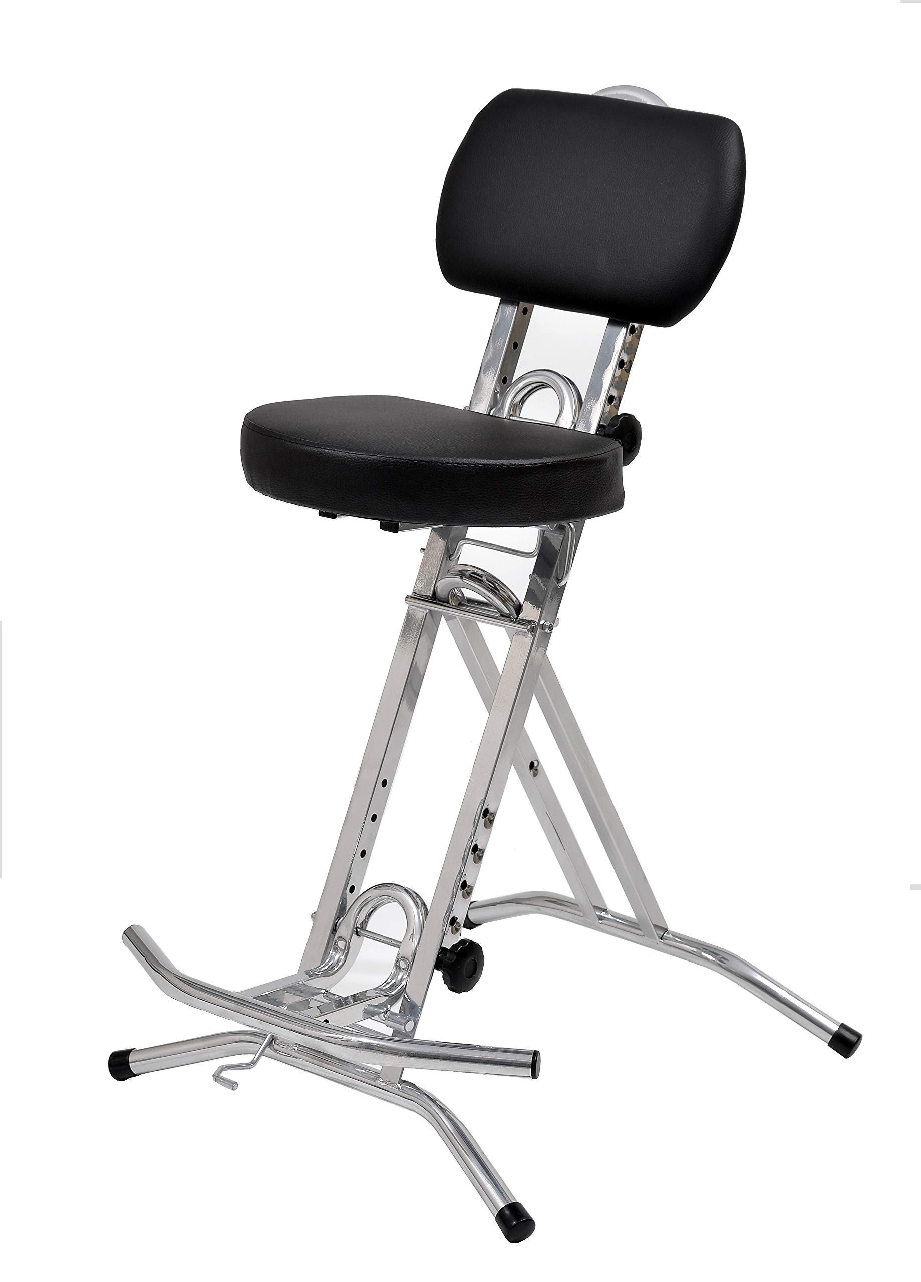 Libedor Height Sit Stand Stool Bench Standing aid Frame Colour Silver & Black Loads up to 300 Lbs