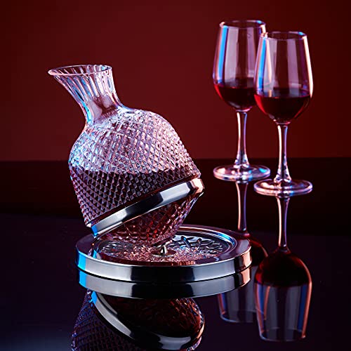 Wine Decanter, Aerator, Lead-Free Crystal Glass, 360° Rotation, Wine Lovers, Luxurious, Gifts for Men