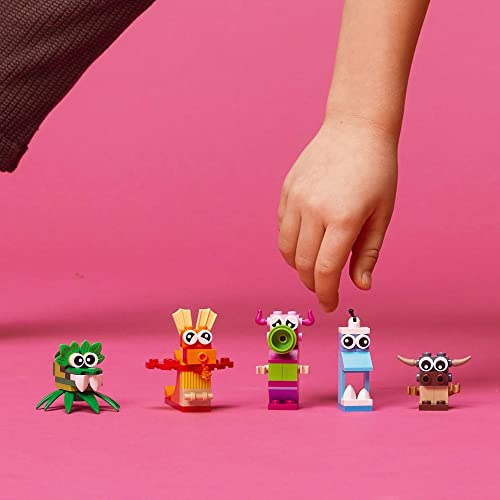 LEGO Classic Creative Monsters 11017 Building Toy Set, includes 5 Monster Toy Mini Build Ideas to Inspire Creative Play for Kids Ages 4 and Up, Fun Gift for Halloween