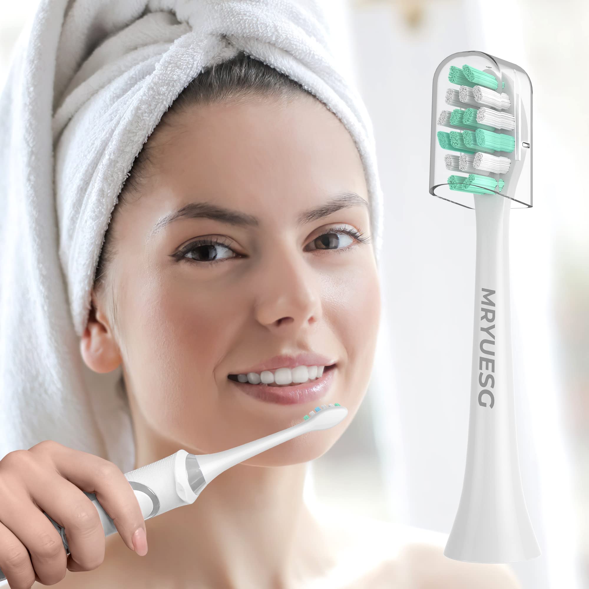 MRYUESG Toothbrush Replacement Heads Compatible with Philips Sonicare, 10 Pack, MRYUESG Electric Brush Head for Phillips C2 4100 Plaque Control