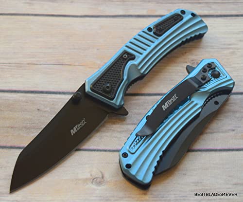 Mtech Tactical Stainless Steel Open Folding Pocket Knife With Clip Outdoor Survival Hunting Knife for Camping by Survival Steel