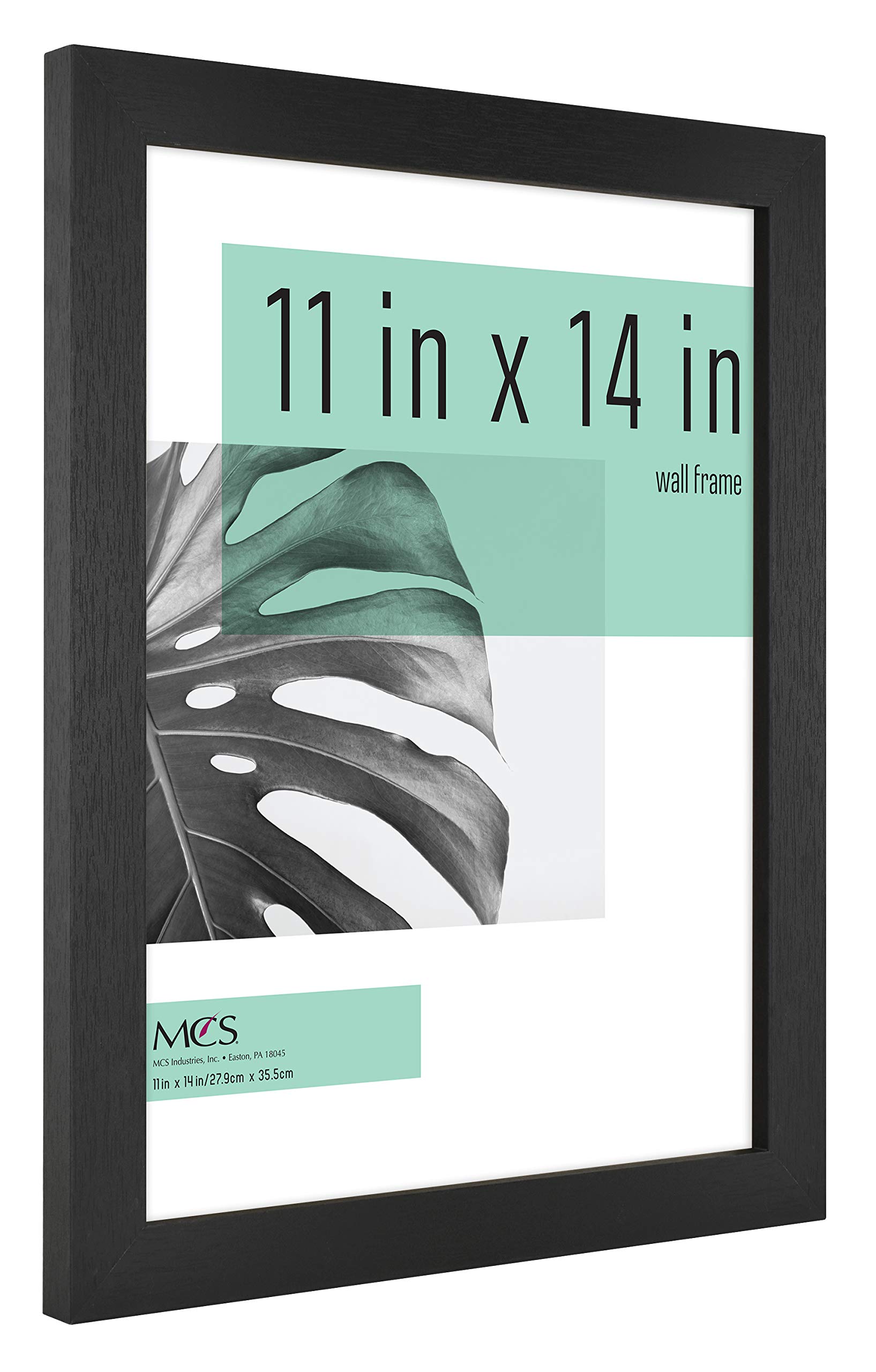 MCS Studio Gallery 11x14 Picture Frame Black Woodgrain, Rectangle Photo Frame for Photos, Posters & Art Prints (2-Pack)