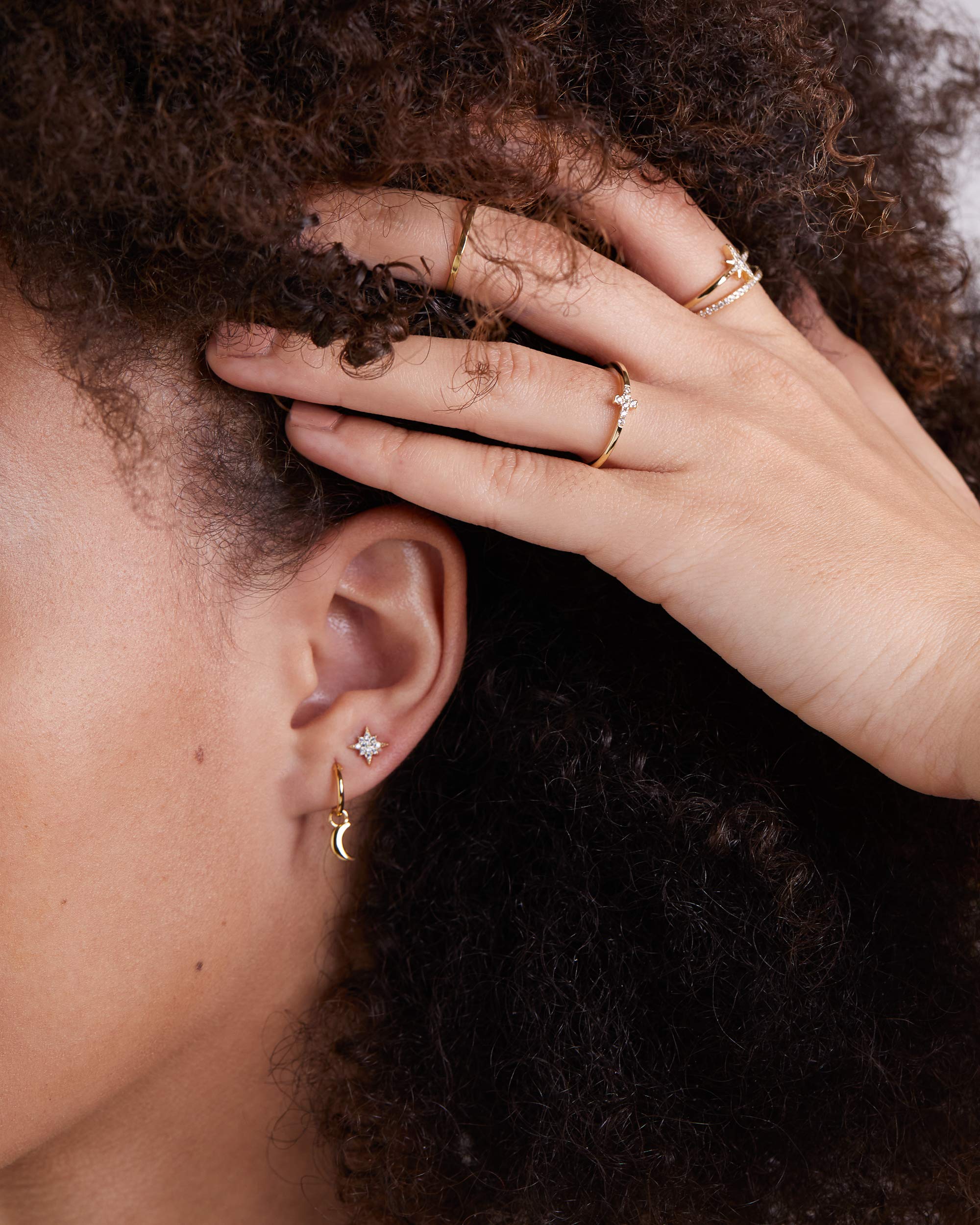 Milla 14K Gold Plated Tarnish Resistant Extreme Comfort Rings | Hypoallergenic (14K Gold Plated Starburst, 9)
