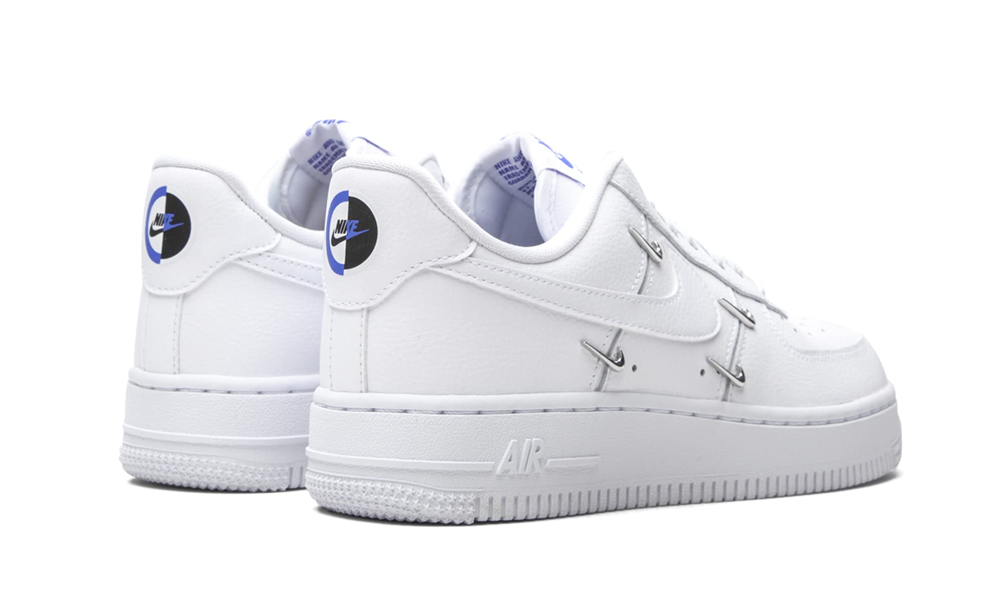 Nike Women's Air Force 1 '07 Shoes, White/Hyper Royal/Black/White, 11