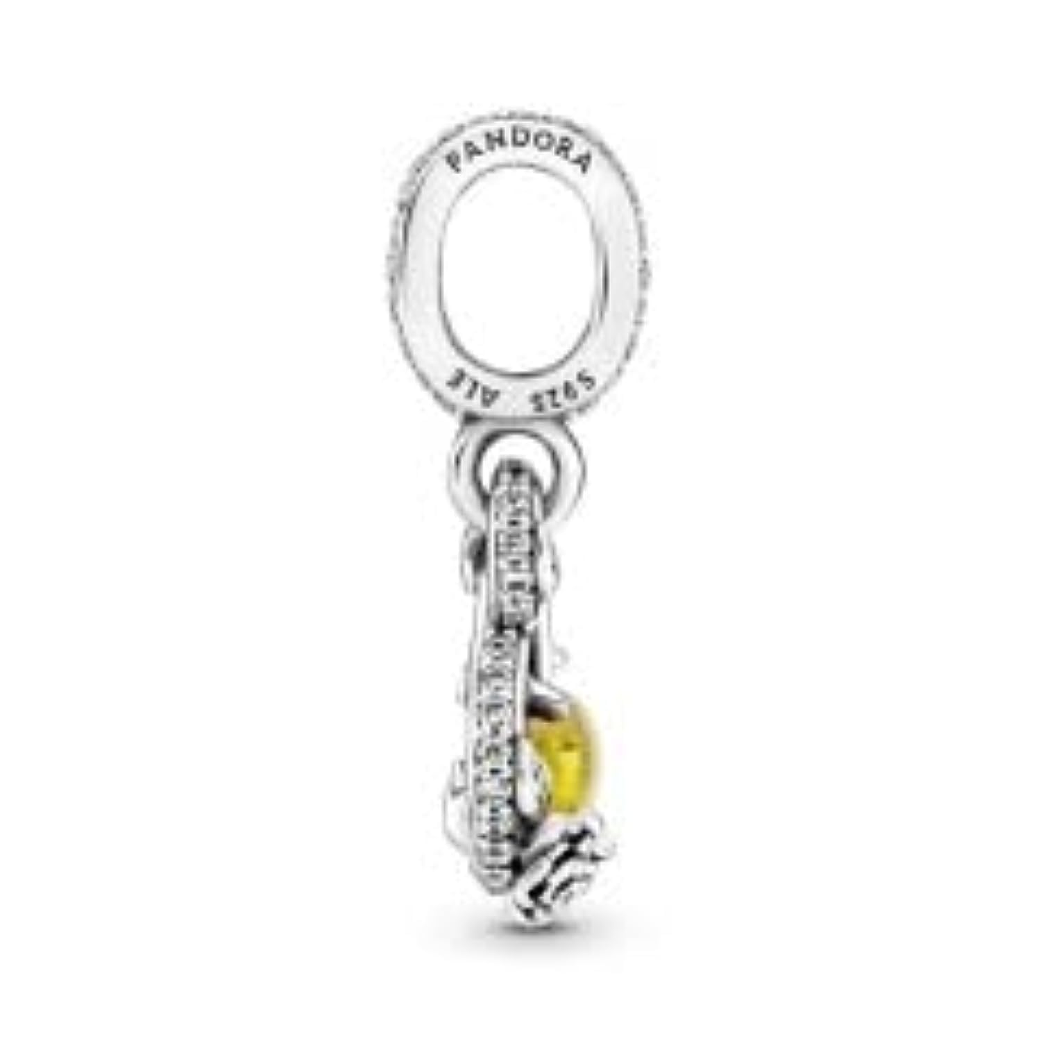 PANDORA Disney Belle Infinity & Rose Flower Pendant, 925 Sterling Silver - 399525C01
