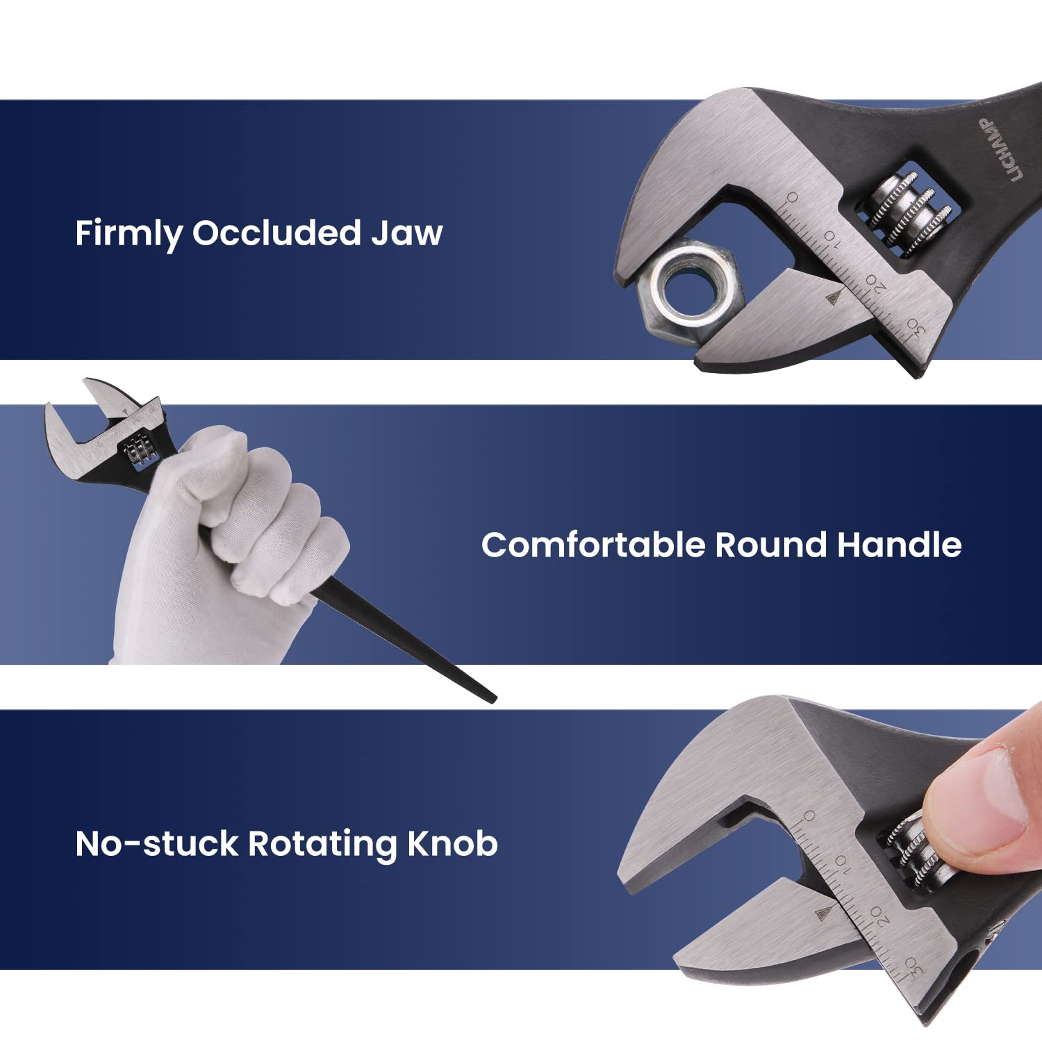 Lichamp 10-Inch Adjustable Construction Spud Wrench